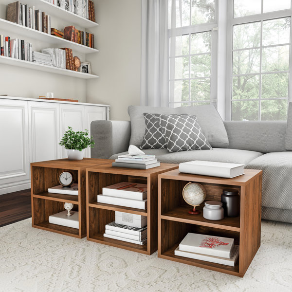 Latitude Run® Danautica Stackable Cube End Table - Contemporary Minimalist Modular Accent Piece ...